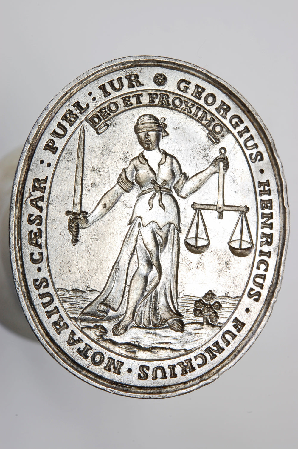 Late 18thC Steel Italian Legal Notary Desk Seal - GEORGE HENRY FUNCK ...
