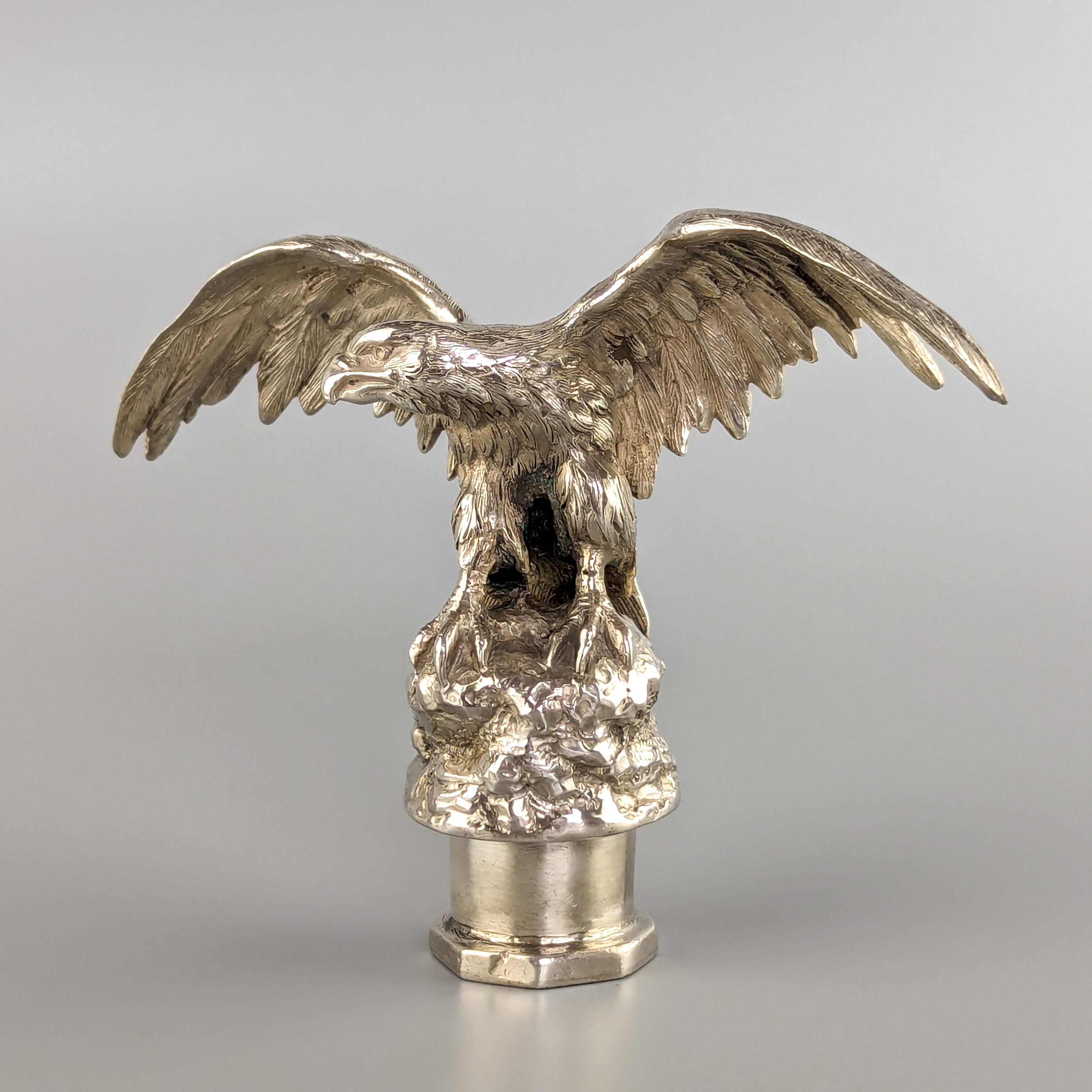 EARLY 20THC GEORGE SCHEID SILVER EAGLE FIGURINE WAX SEAL STAMP ...
